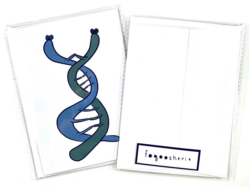 Cute DNA Love Greeting Card - Etsy