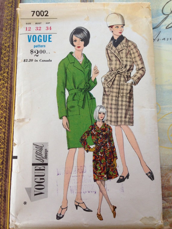 Vogue Sewing Pattern 7002 Dated 1967 Coat | Etsy