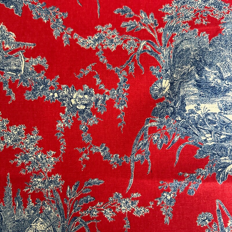 Red Toile Fabric - Etsy