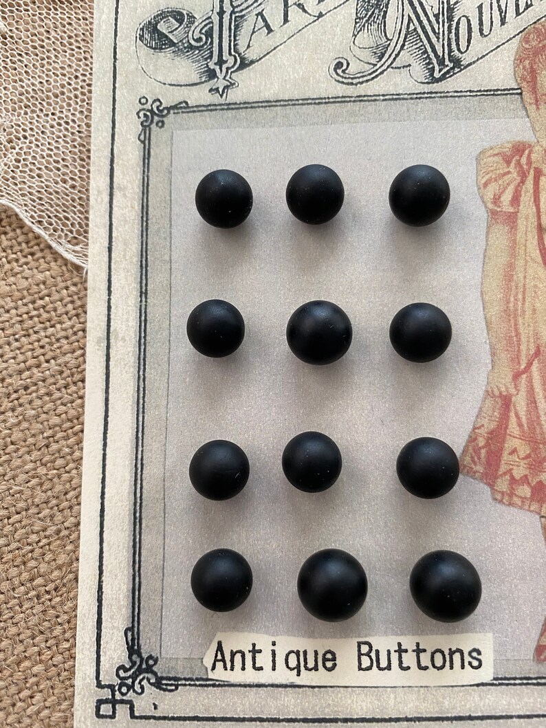 Vintage Black Glass Sphere Buttons, Shoe Buttons, 1880 to 1915 - Etsy