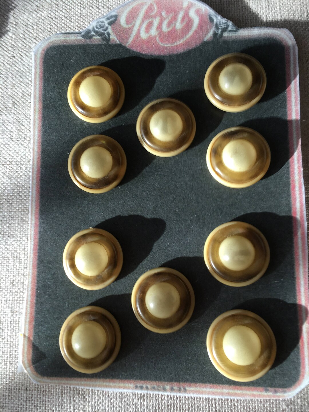 Ten Bubble Top Celluloid Buttons Unusual Large Number of Vintage ...