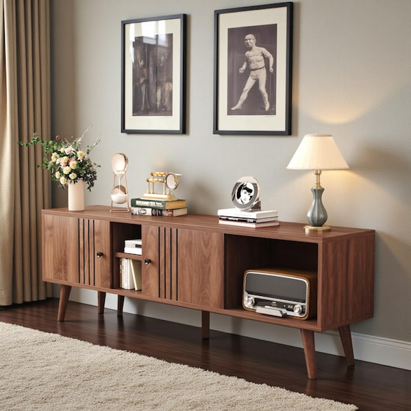 Modern Wood Tv Stand - Etsy