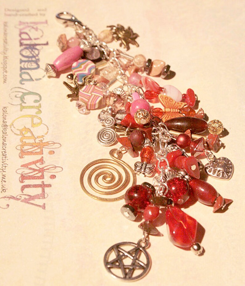 Hot Valentine Bag Charm Elemental Fire Funky and Functional - Etsy