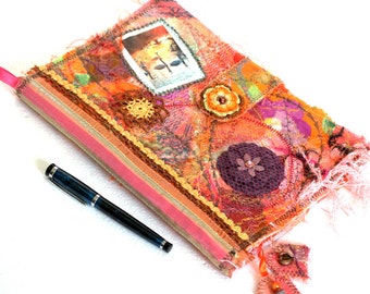 XL Journal Diary Sketchbook. Meditation in Orange. CUSTOM | Etsy