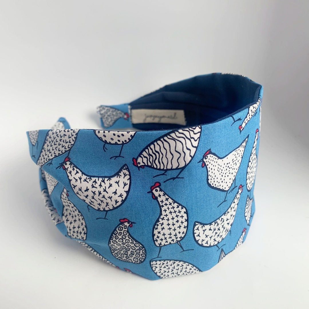 Hen Headband Turban for Women Cotton Fabric Hairband Chicken Homestead ...