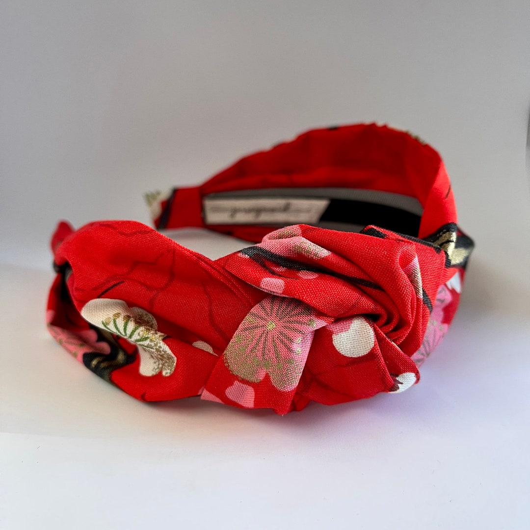 Japanese Sakura Cherry Blossom Knotted Turban Womens Headbands - Etsy