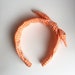 Retro Headbands for Women Orange Gingham Headband Women's Fabric ...