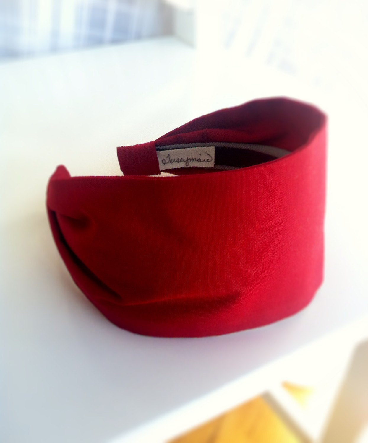 Solid Red Headband Cotton Hairband Structured No Slip - Etsy
