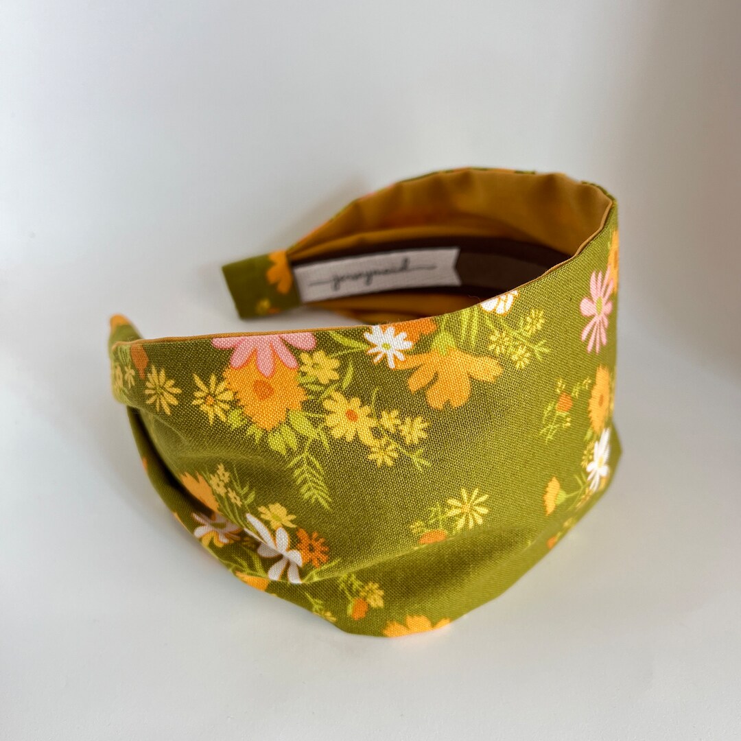 Floral Headbands for Women Retro Hair Bands Women's Fabric Head Band ...