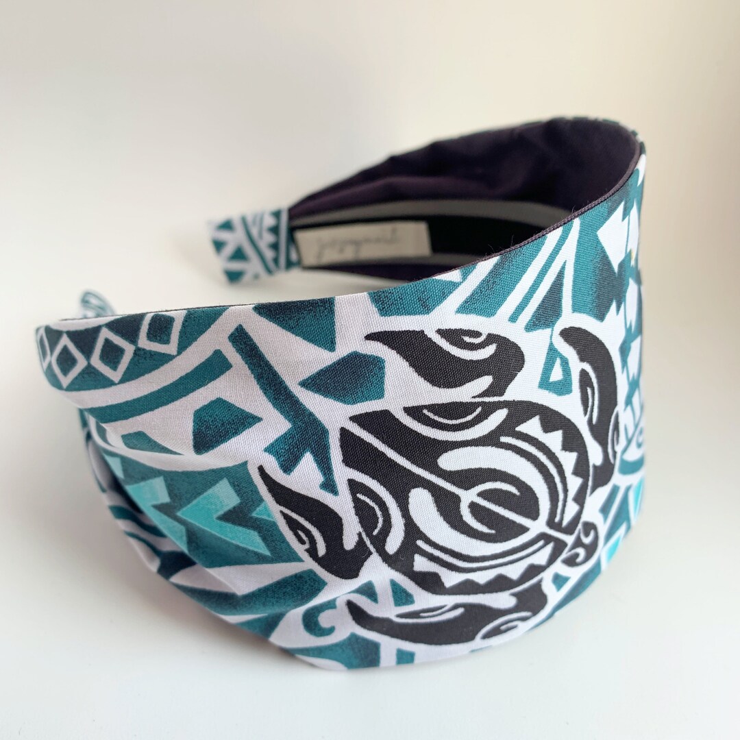Hawaiian Headband Tribal Hairband With Turtle Polynesian Print Fabric ...