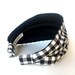 Black & White Gingham Headband Women's Wide Fabric - Etsy