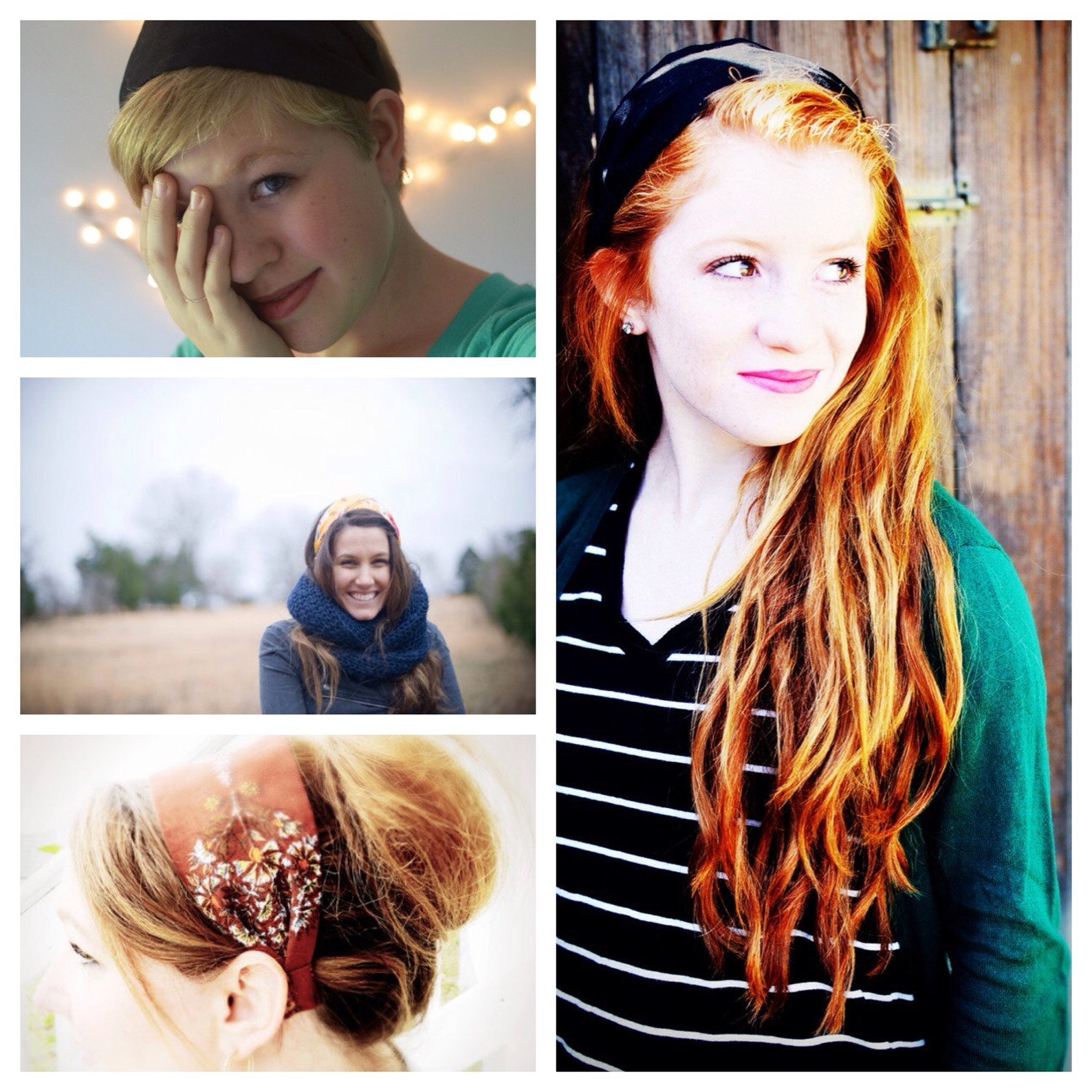 Retro Headbands for Women . Navy Blue Hair Bands . Summer Hair - Etsy