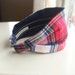 Classic Plaid Hairband Tartan Plaid Head Band Red Plaid Headband Extra Wide Hair Band No Slip ...