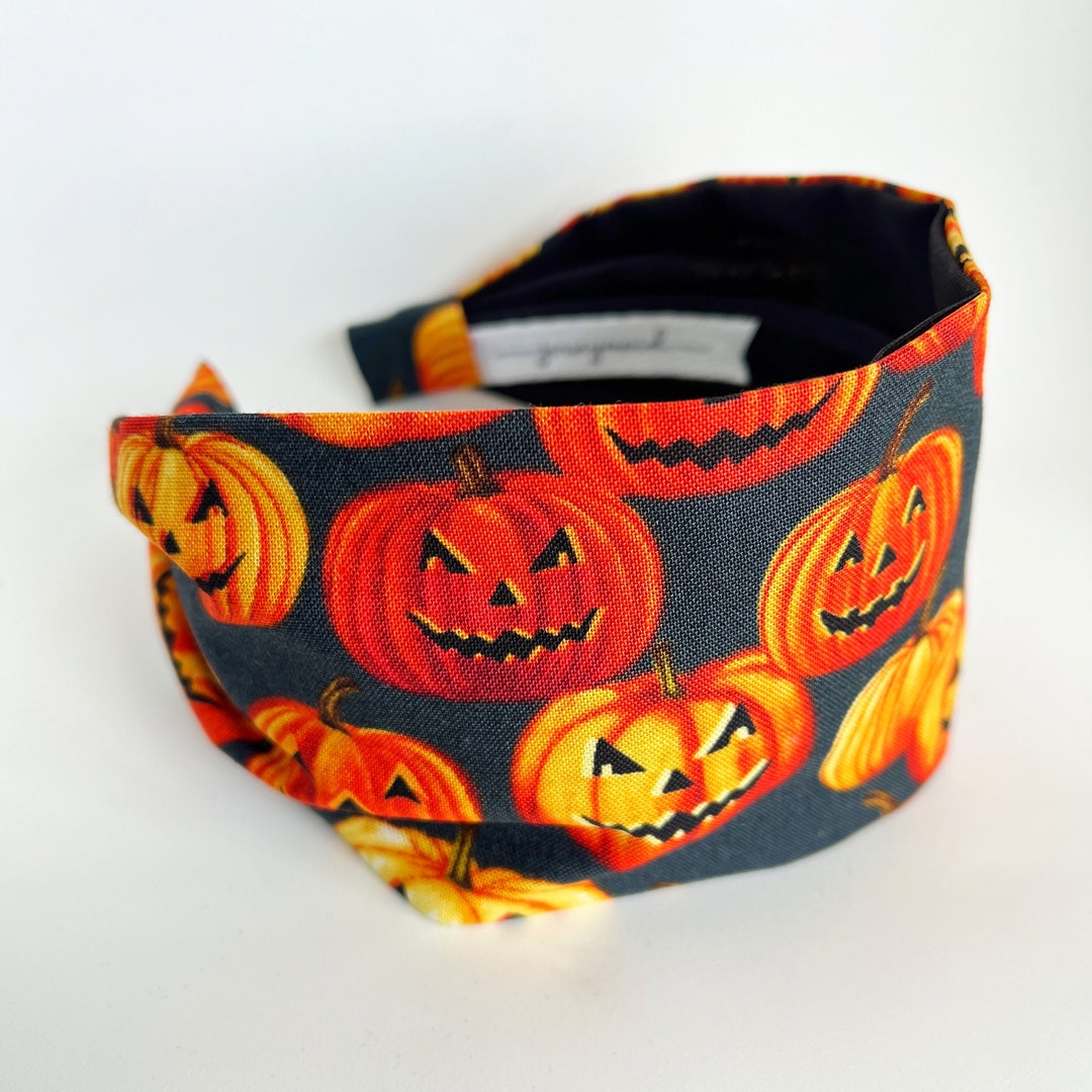 Halloween Jack O Lantern Autumn Fabric Headbands for Women Hair Bands ...