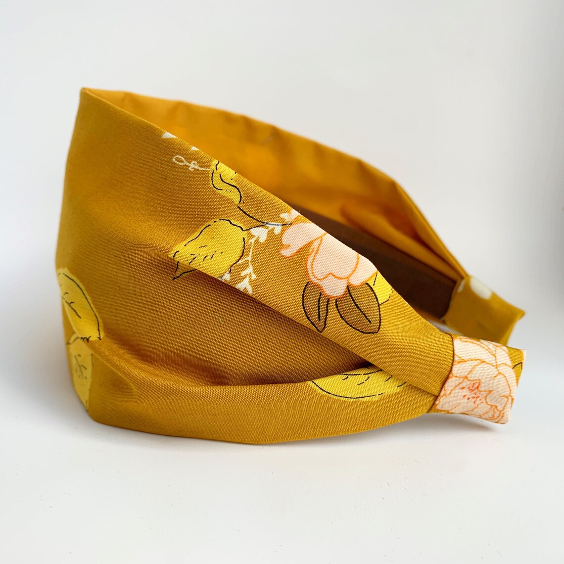Fabric Headbands for Women Yellow Retro Hair Bands . Fall Hair - Etsy