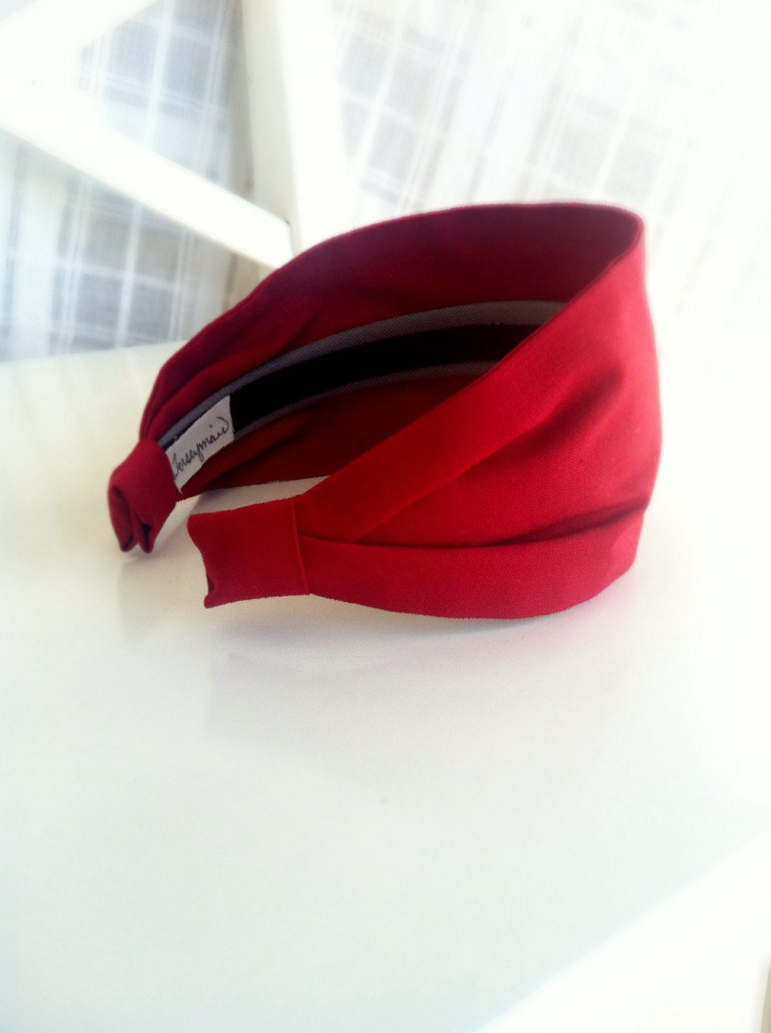 Solid Red Headband Cotton Hairband Structured No Slip - Etsy