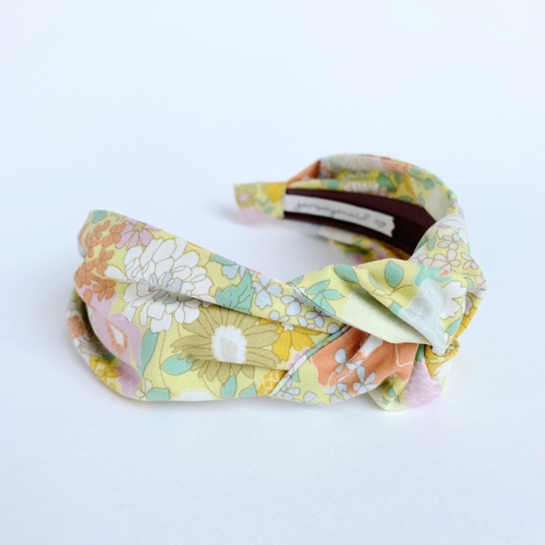 Japanese Floral Turban Knotted Headband Top Knot Headband Adult 40's ...