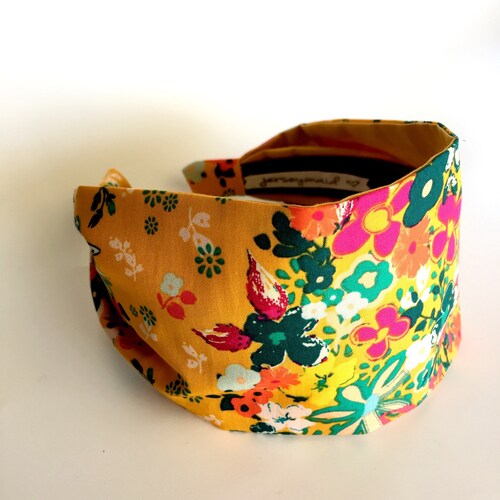 Fabric Headbands for Women Yellow Retro Hair Bands . Fall Hair - Etsy