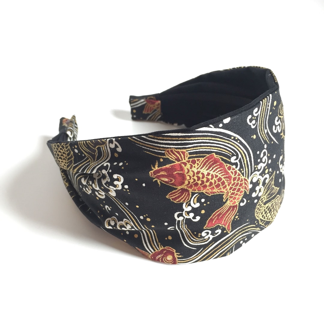 Japanese Headbands for Women Koi Fish Fabric Hairband Japanese Head ...