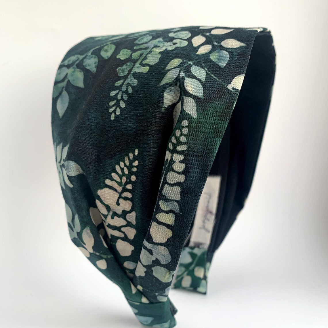 Headbands for Women : Green Leaf Hand Dyed Cotton Batik . 3.25” Wide ...