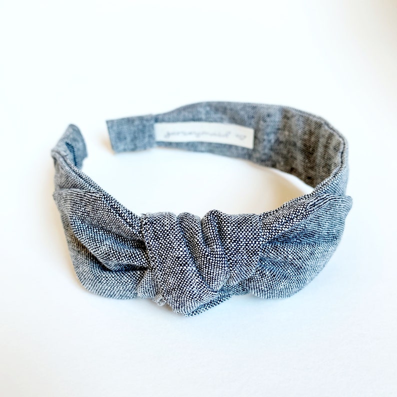 Linen Headbands for Women With Bow Narrow Side Knot Headband - Etsy