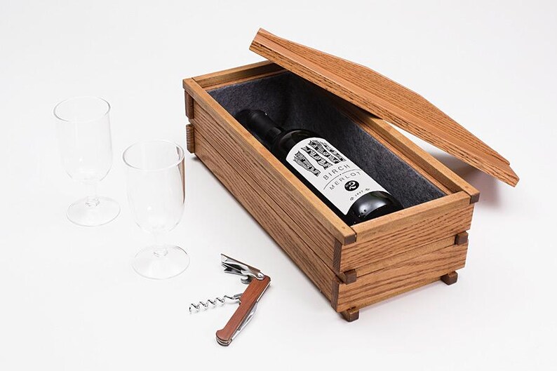 DIY Wine Box Plan Woodworking Project Personalized Gift Box Blueprint ...