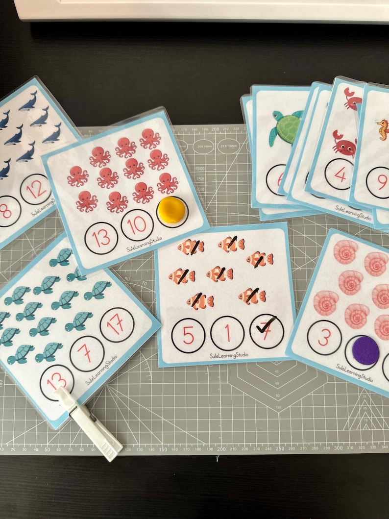 Number Matching Cards for Kids | Counting, Recognition Activity ...