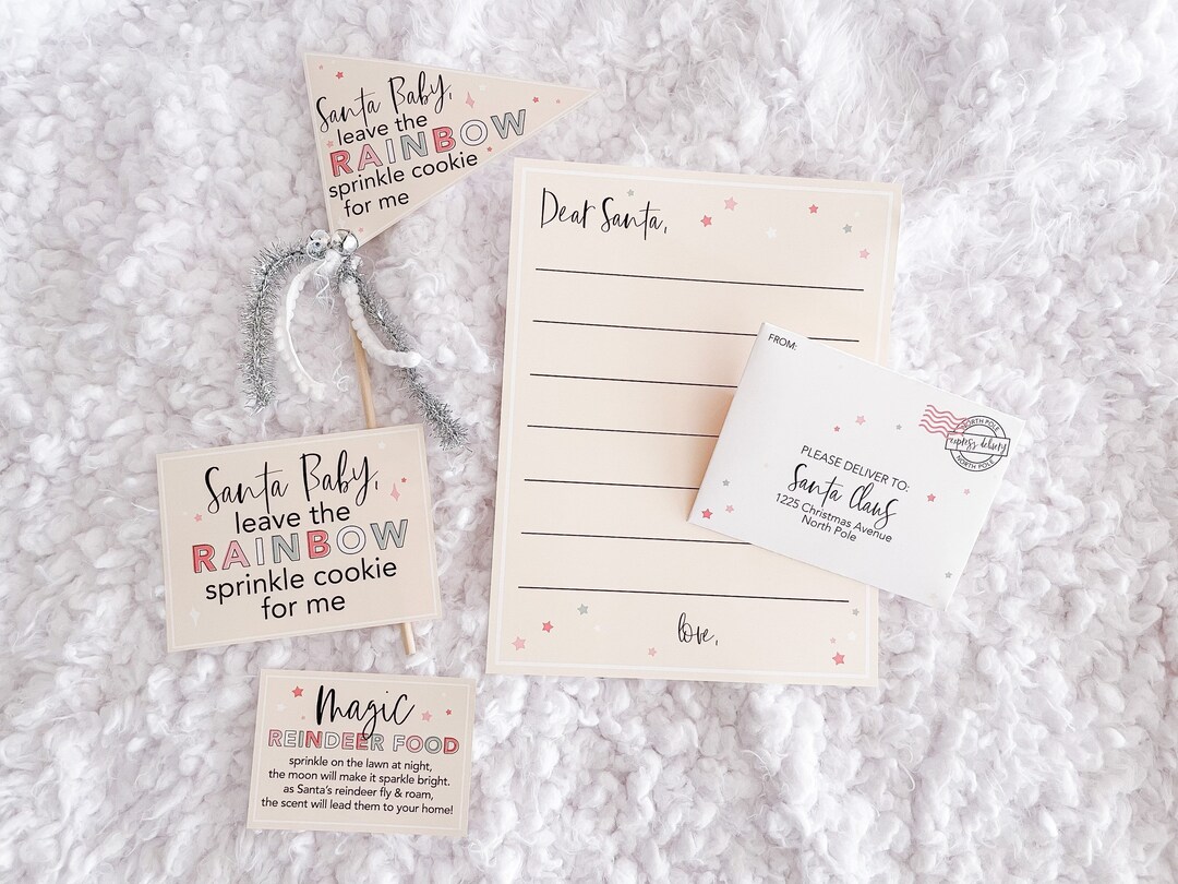 Santa Baby Printable Set, Letter to Santa, Magic Reindeer Food, Letter ...