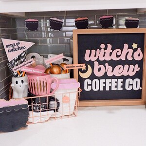 Witch's Brew Coffee Co. Printable Set, Spooky Cute, Play Kitchen Cafe ...