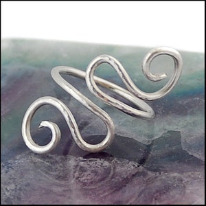 Double Curl Silver Finger Adornment - Etsy