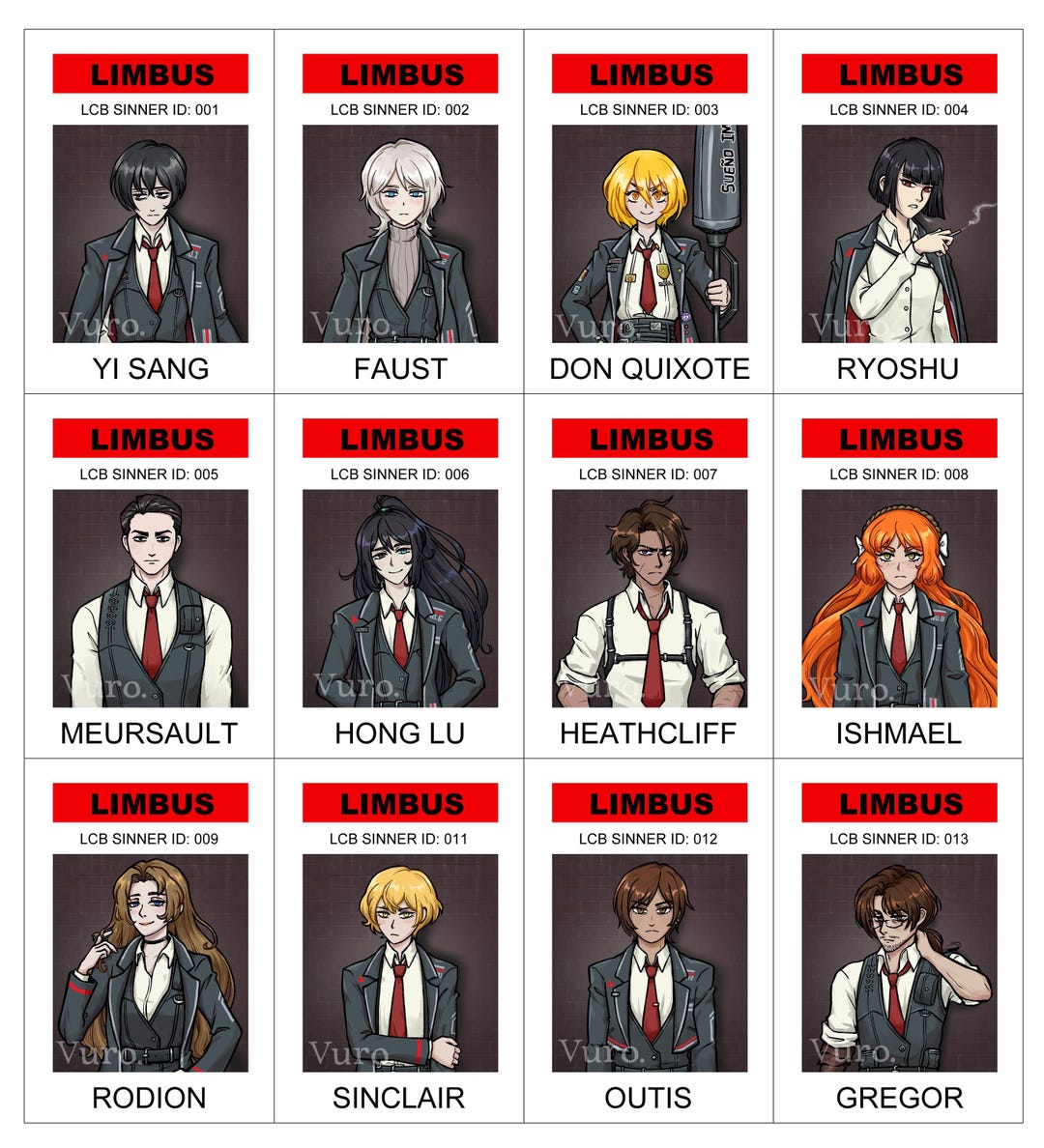 Limbus Company Sinner ID Badges - Etsy