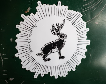 Jackalope Bumper Sticker - Etsy