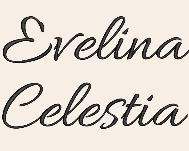 Allura Embroidery Font | Elegant Script Alphabet Pes Dst Jef Vp3 Luxury ...