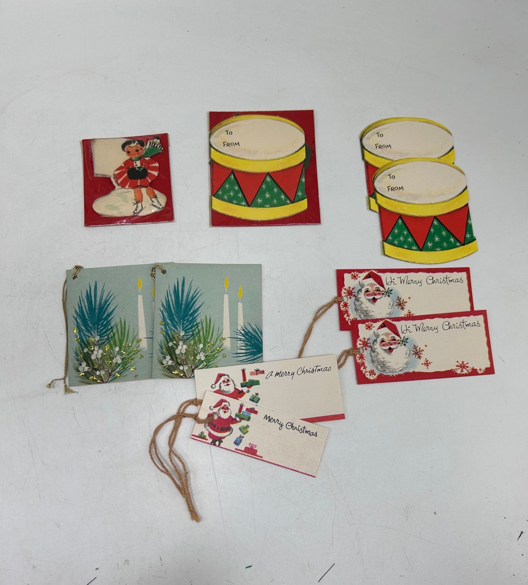 Vintage Christmas Gift Tags, Cards, Seals: Hallmark, Norcross, Skater ...
