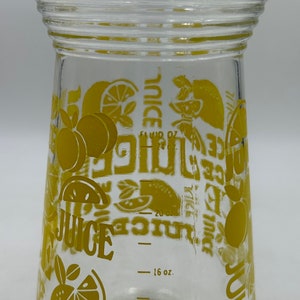 Vintage Lemon Yellow Glass Juice Pitcher With Flip-top Lid: 8 Inches ...