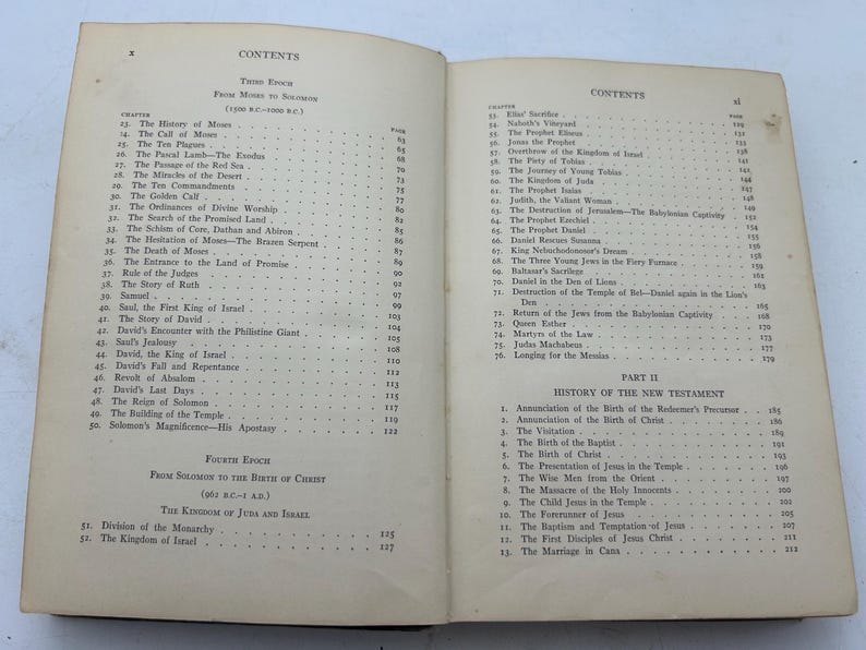 Vintage Book: Bible and Church History, 1928, Sister Anna Louise SSJ ...