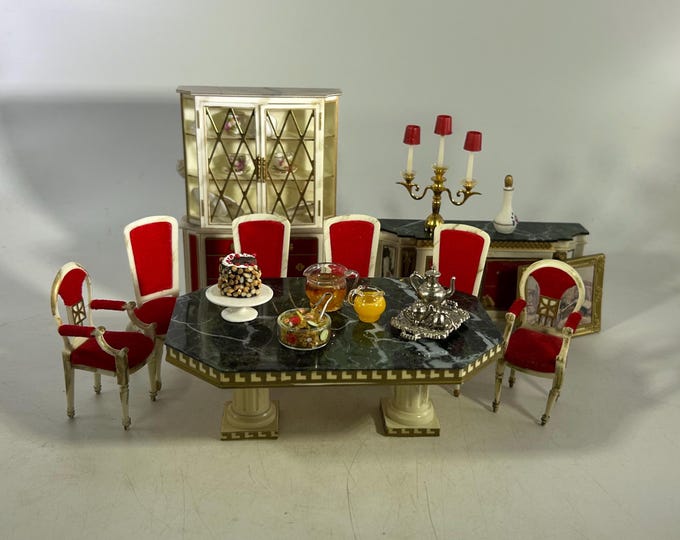 Vintage Ideal Petite Princess Dining Room Furniture: Table, 6 Chairs ...