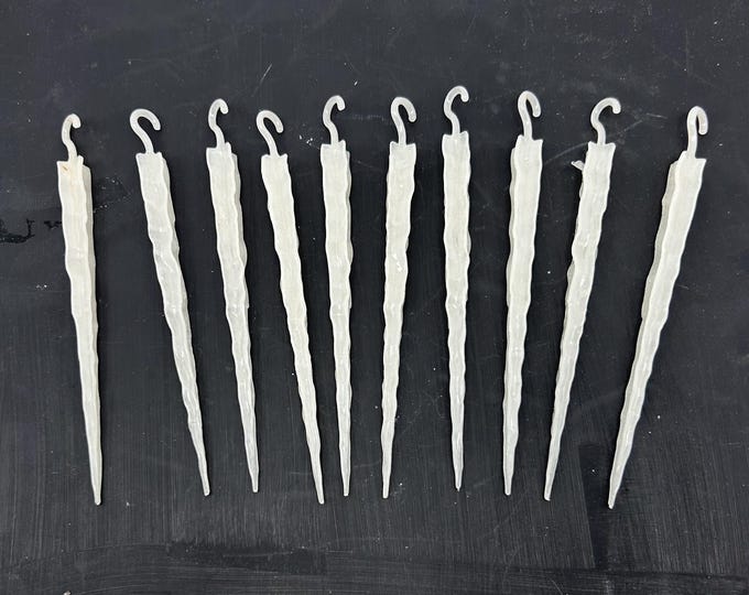 Vintage Plastic Icicles, White or Clear, 5.5-5.75 Inches, Midcentury ...