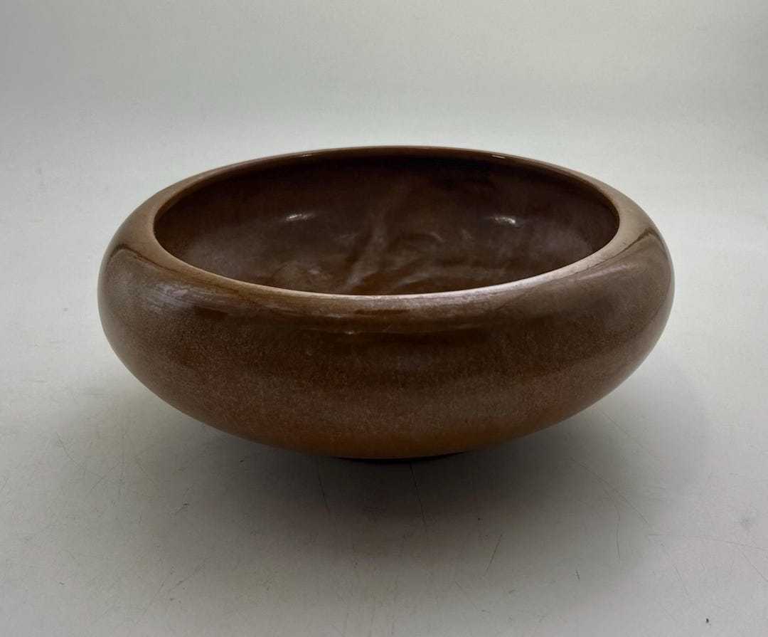 Vintage Frankoma Pottery Bowl / Planter -- 212, Brown Glaze, 8 Inches ...