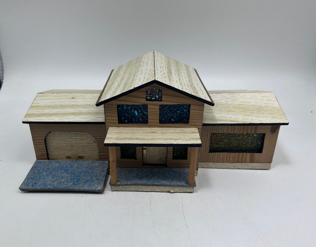 Vintage Handmade Midcentury Model House, 11.5 X 7 X 5 Inches, Wood ...