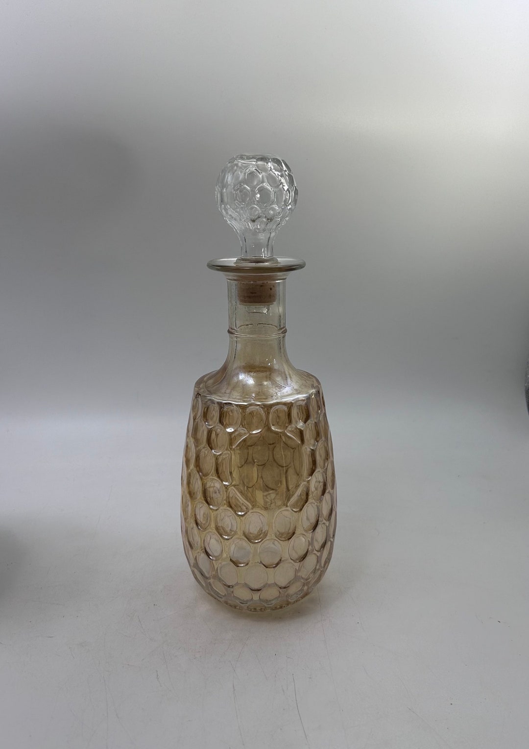 Vintage Iridescent Amber Decanter With Stopper, Old Forester ...