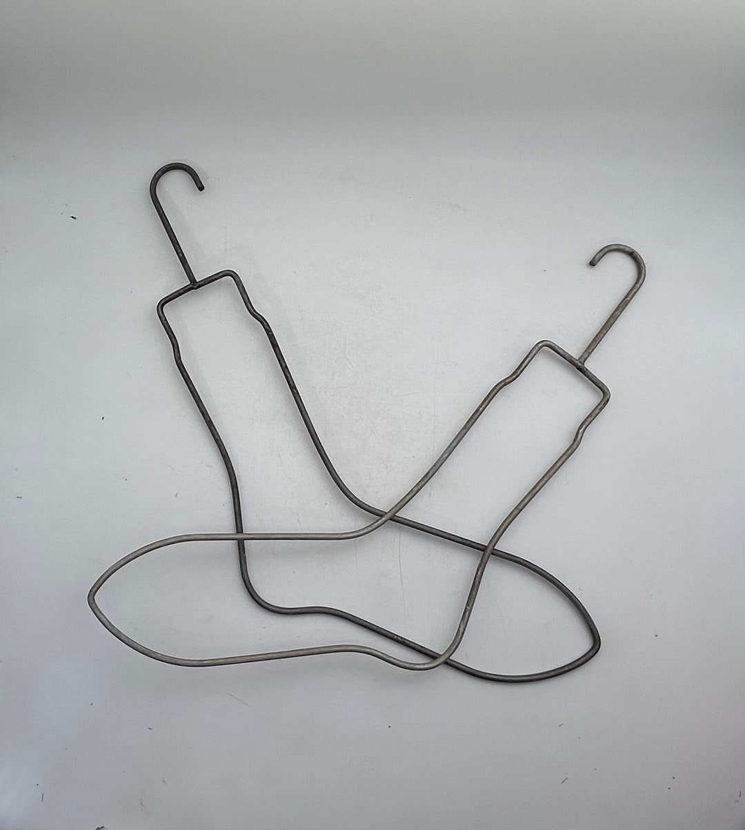 2 Vintage Metal Sock Stretchers, Dryers: Industrial Style, Hooks for ...