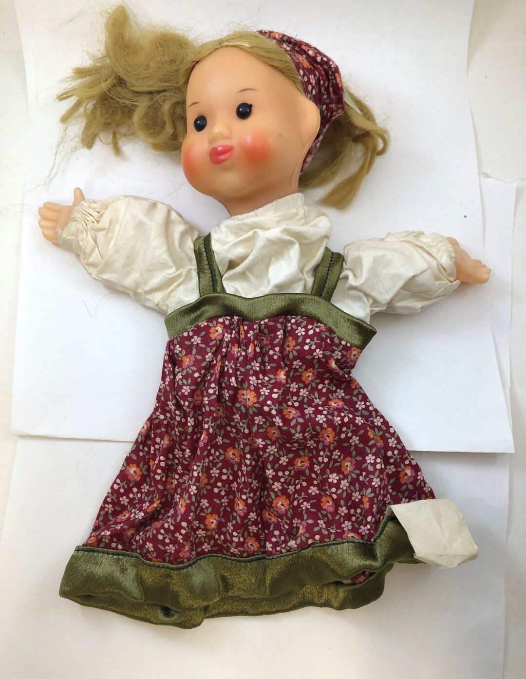 Vintage Russian / Soviet Girl Hand Puppet -- Mid Century Toy, 1960s ...