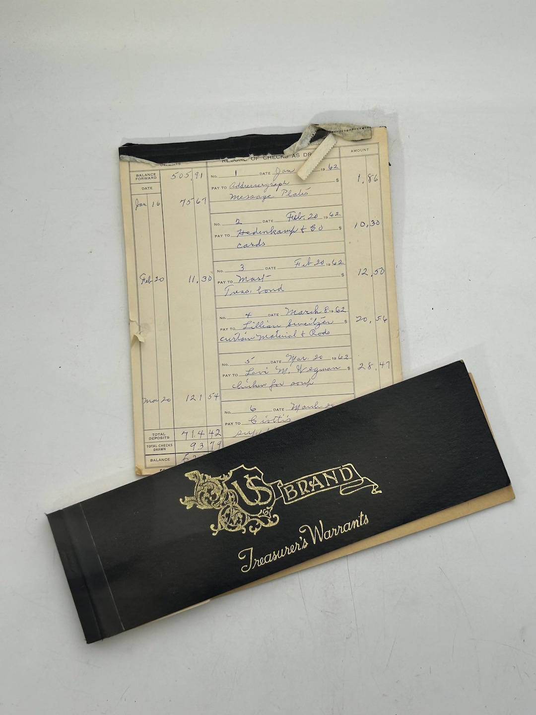 2 Vintage Check Registers 1962-1980, Most Pages Filled In, for Altered ...
