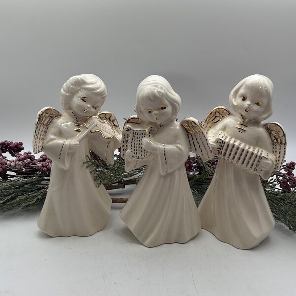 White Ceramic Angels - Etsy
