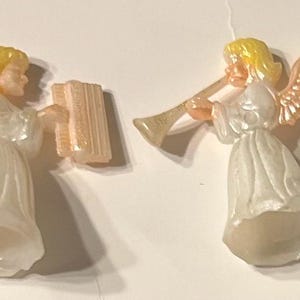 8 Small Vintage Plastic Angels Plus Net Wings for Collection, Crafts ...