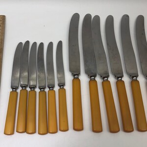 Vintage Norwegian Geilo Table Knife Set -- 6 Large Knives, 6 Small ...