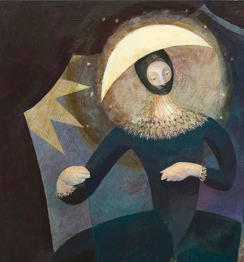 Moon and Sun / Puppeteers Print - Etsy