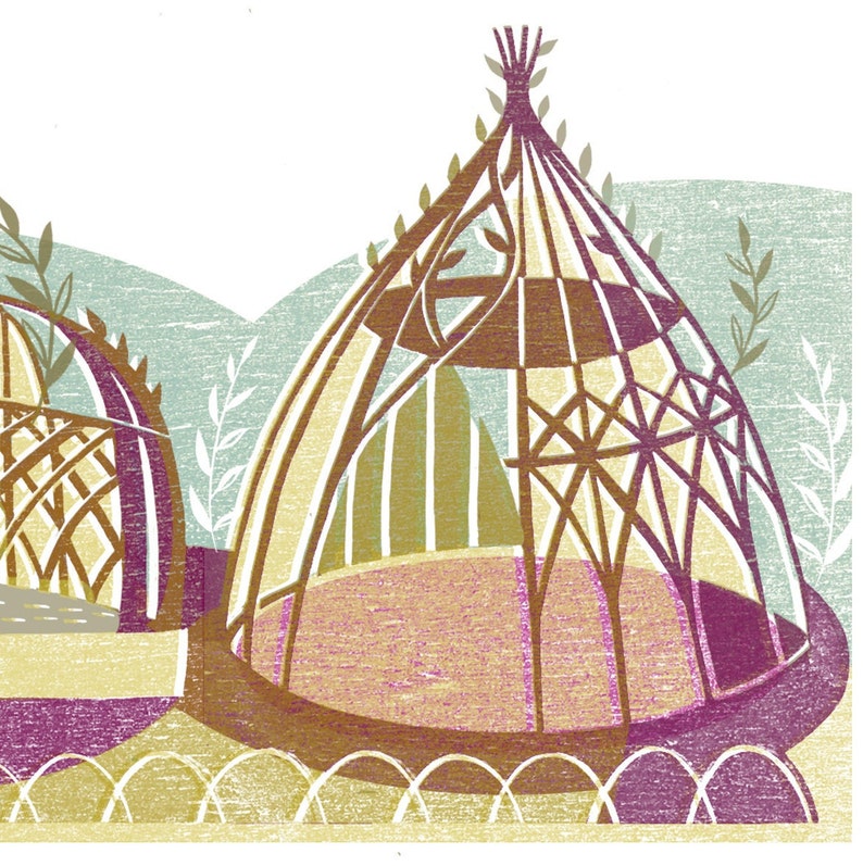 Willow Work - Digital Woodcut Print - Etsy