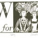 W is for Wig Alphabet Silkscreen Print - Etsy